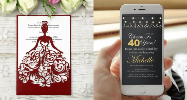 Pros & Cons On Digital and Physical Invitations for Your Quince